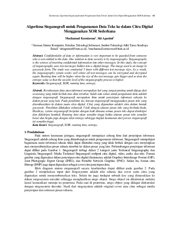 (PDF) Algoritma Steganografi untuk Pengamanan Data Teks ke dalam Citra ...