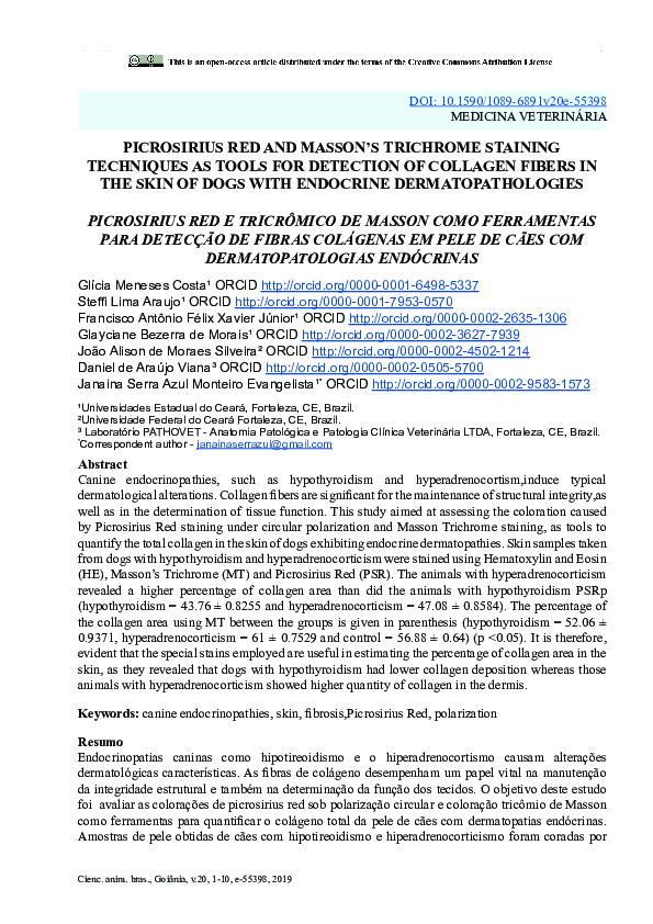 (PDF) Picrosirius Red and Masson’s Trichrome Staining Techniques as ...