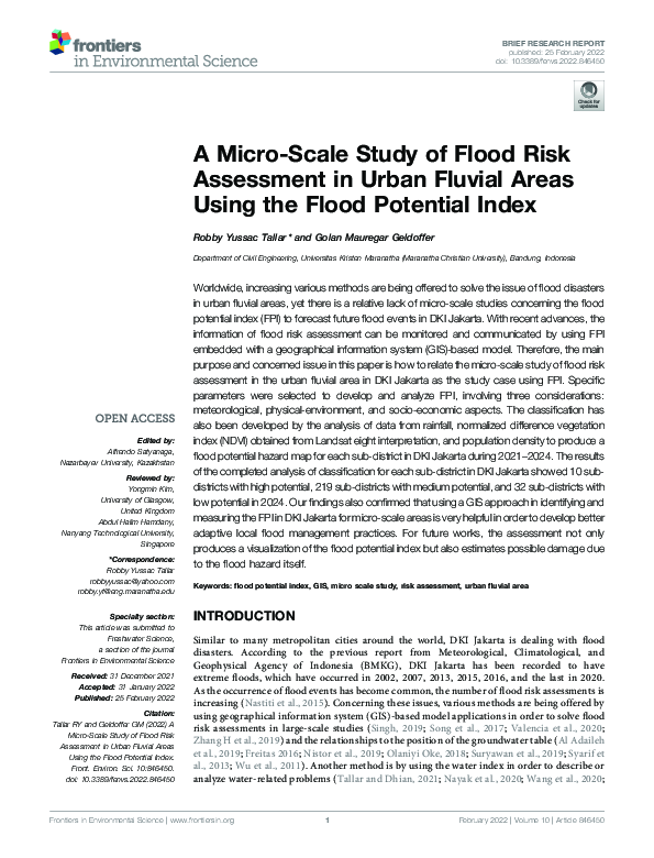(PDF) A Micro-Scale Study of Flood Risk Assessment in Urban Fluvial Areas Using the Flood ...