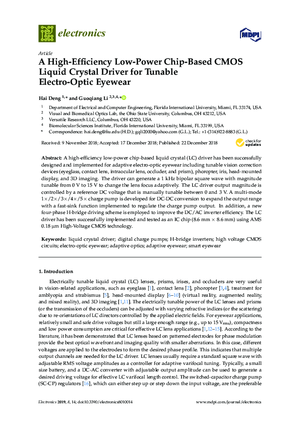 (PDF) A High-Efficiency Low-Power Chip-Based CMOS Liquid Crystal Driver ...