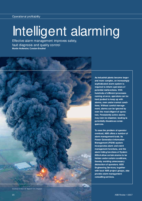 (PDF) Intelligent alarming Effective alarm management improves safety ...