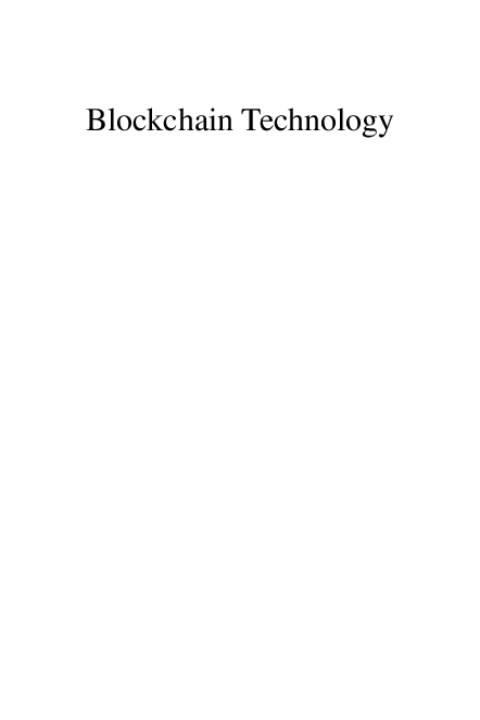 (PDF) Blockchain Technology