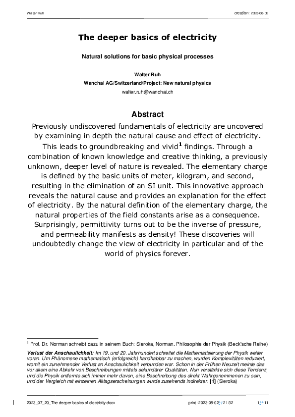 (PDF) The deeper basics of electricity