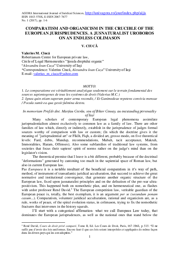 (PDF) Comparatism and Organicism in the Crucible of the European ...