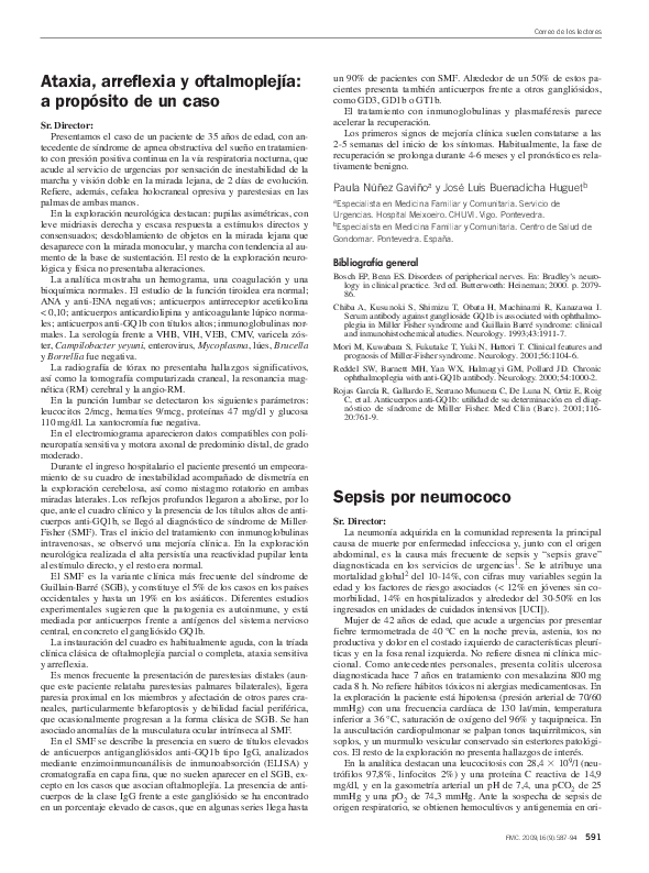 (PDF) Ataxia, arreflexia y oftalmoplejía: a propósito de un caso | jose ...