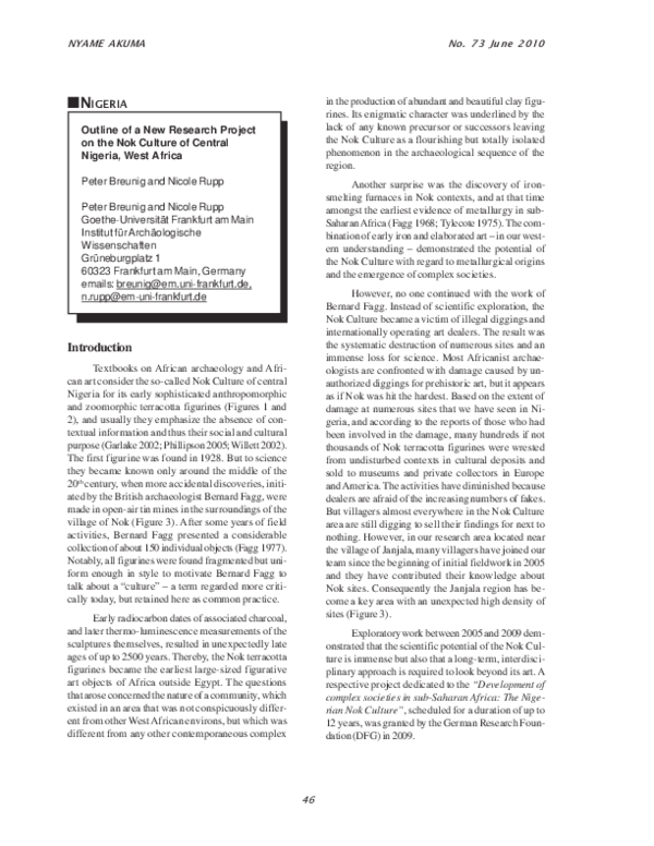 (PDF) Nok Culture of Central Nigeria , West Africa