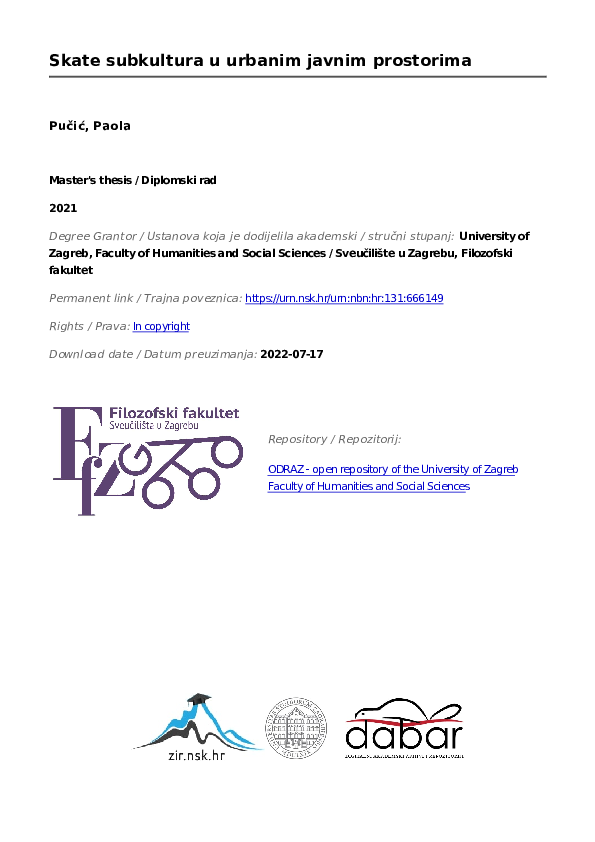 (PDF) Skate subculture in urban public spaces