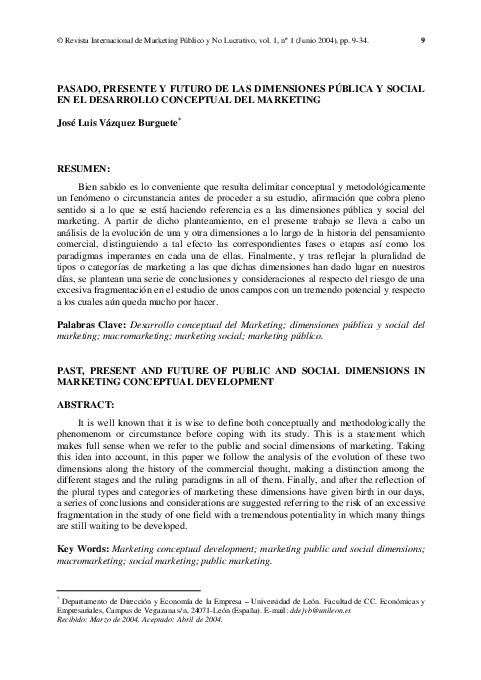 (PDF) Pasado, presente y futuro de las dimensiones pública y social en el desarrollo conceptual ...