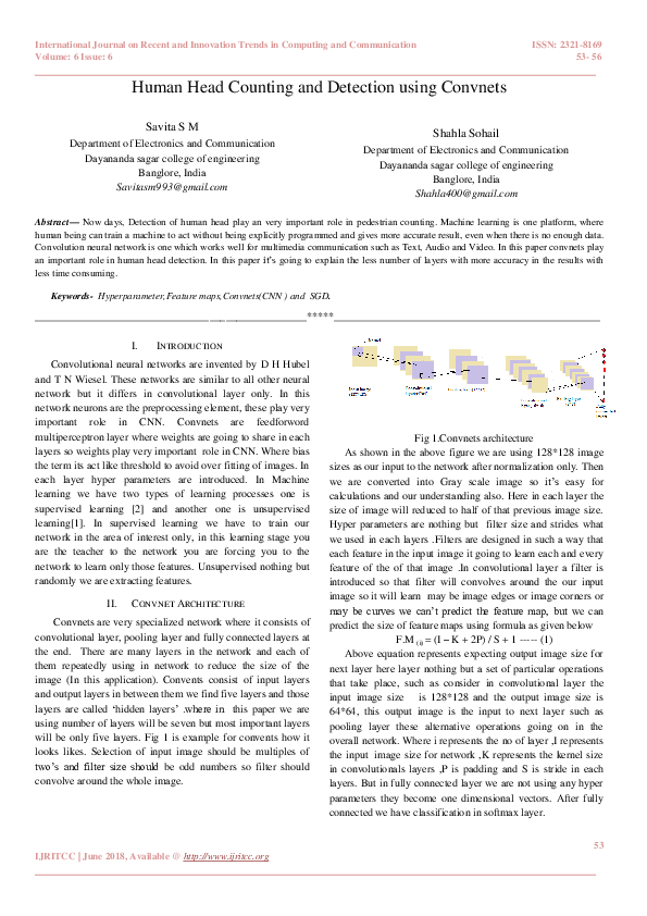 (PDF) Human Head Counting and Detection using Convnets