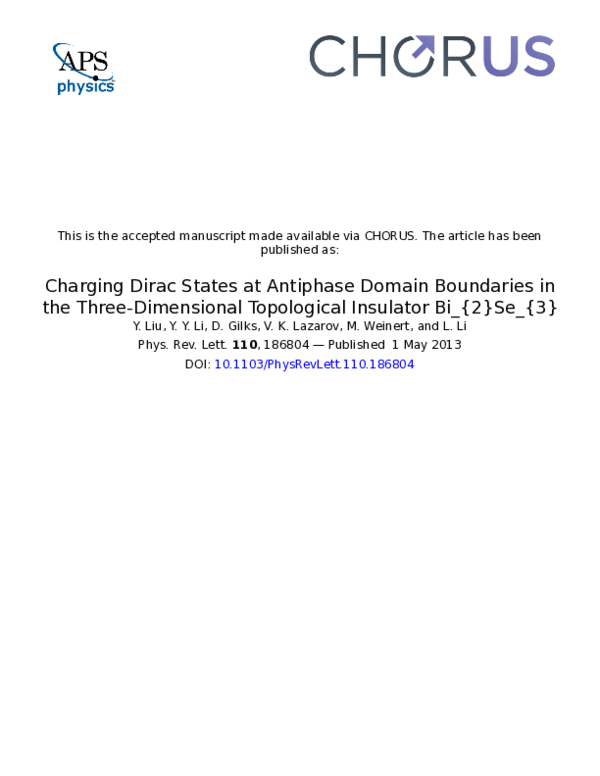 (PDF) Charging Dirac States at Antiphase Domain Boundaries in the Three ...