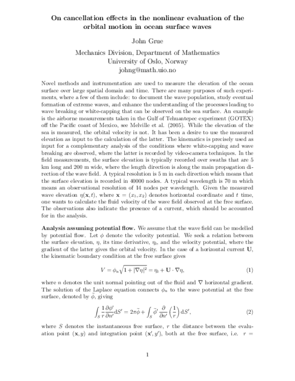 (PDF) Orbital Motion in