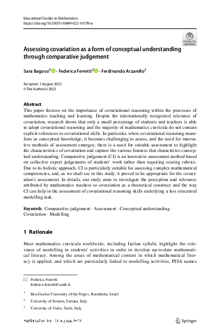(PDF) Assessing covariation as a form of conceptual understanding through comparative judgement ...