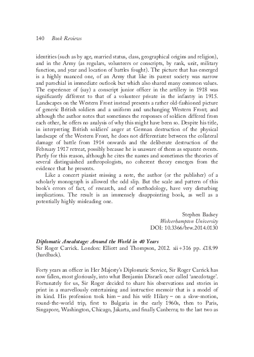 (PDF) Diplomatic Anecdotage: Around the World in 40 Years