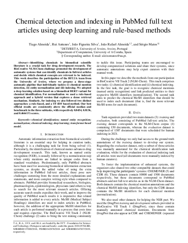 (PDF) Chemical detection and indexing in PubMed full text articles ...