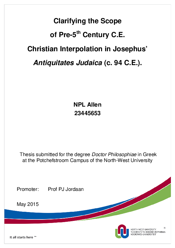 (PDF) Clarifying the scope of pre-5th century C.E. Christian ...