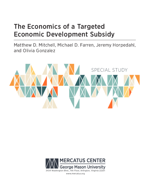 (PDF) The Economics of a Targeted Economic Development Subsidy