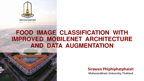 (PDF) Food Image Classification with Improved MobileNet Architecture and Data Augmentation