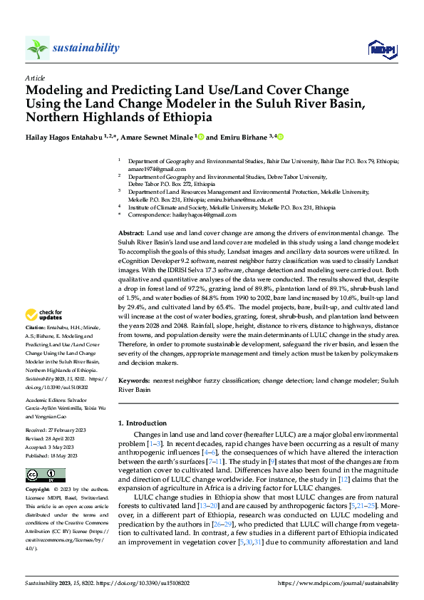 (PDF) Modeling and Predicting Land Use/Land Cover Change Using the Land ...