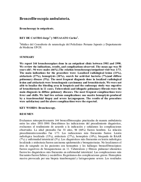 (PDF) Broncofibroscopía ambulatoria