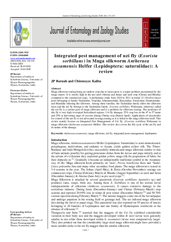 (PDF) Integrated pest management of uzi fly (Exorista sorbillans) in ...