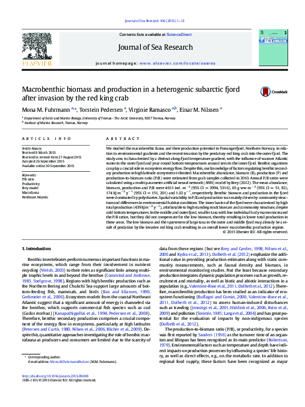 (PDF) Macrobenthic biomass and production in a heterogenic subarctic ...