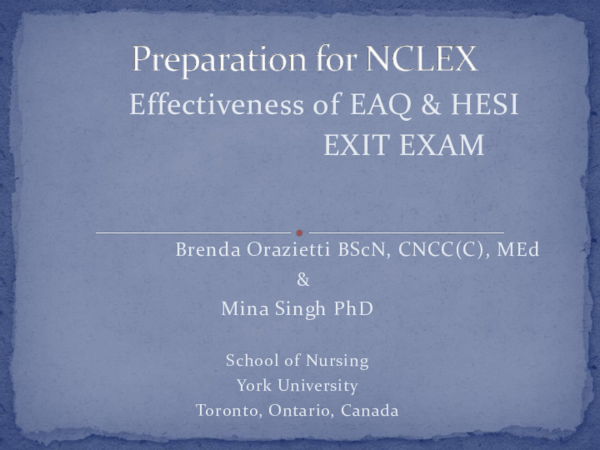 (PDF) Student Preparation for NCLEX