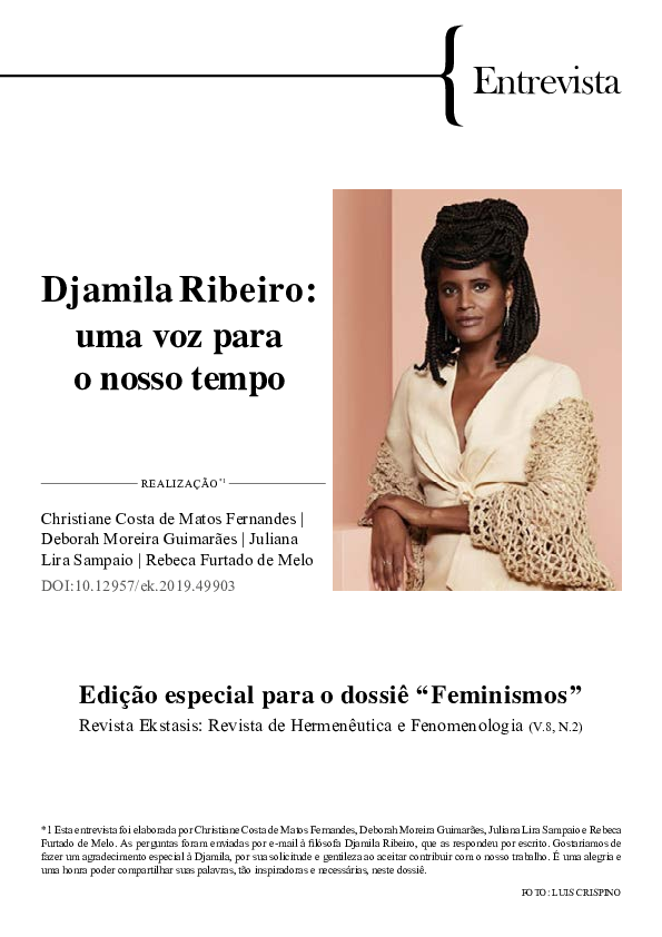 (PDF) Djamila Ribeiro: uma voz para o nosso tempo