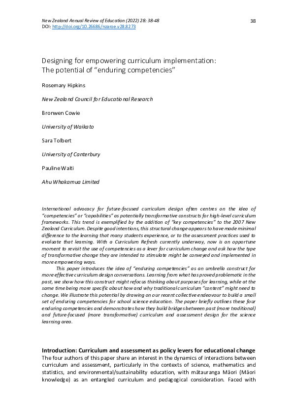 (PDF) Designing for empowering curriculum implementation