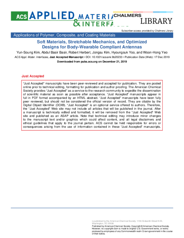 (PDF) Soft Materials, Stretchable Mechanics, and Optimized Designs for ...