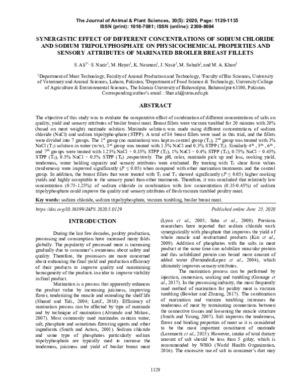 (PDF) Synergistic Effect of Different Concentrations of Sodium Chloride ...