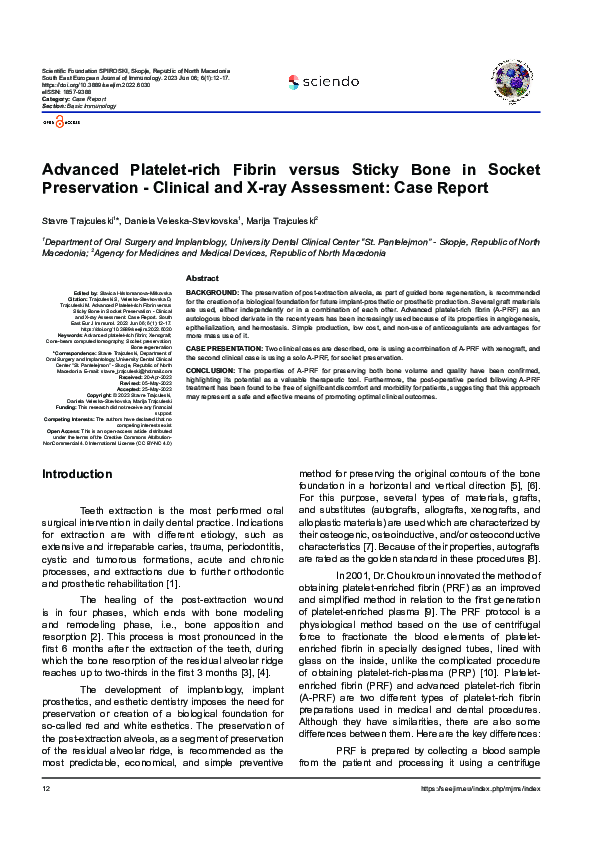 (PDF) Advanced Platelet-rich Fibrin versus Sticky Bone in Socket ...