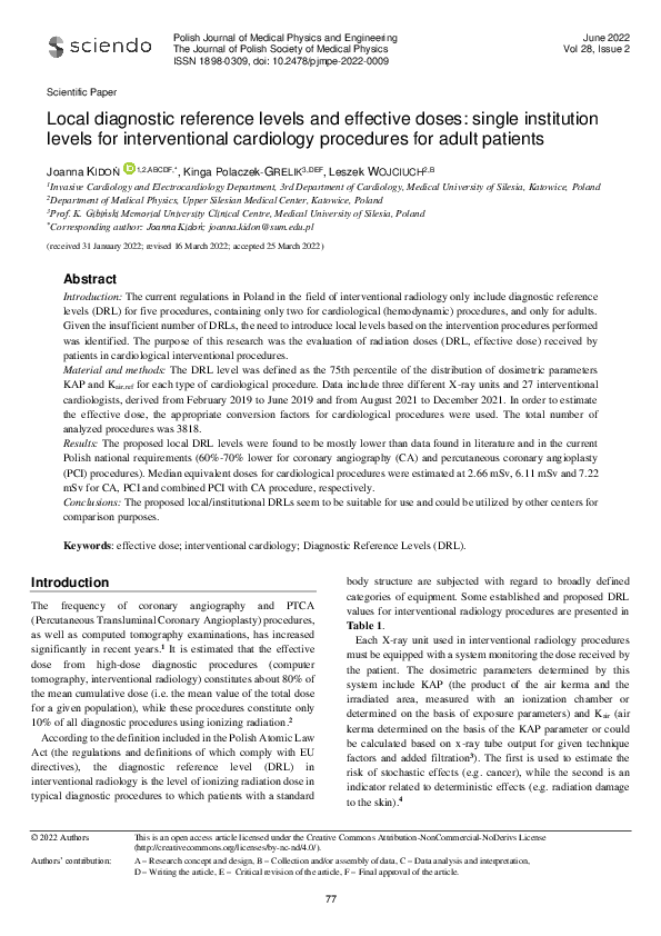 (PDF) Local diagnostic reference levels and effective doses: single ...