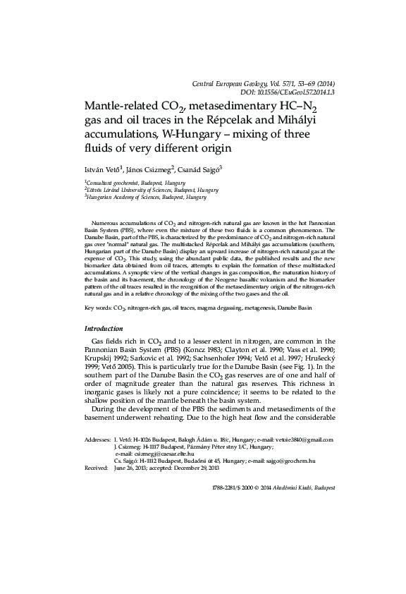 (PDF) Mantle-related CO2, metasedimentary HC-N2gas and oil traces in ...