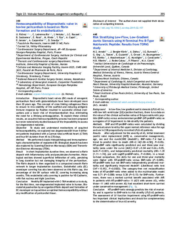 (PDF) Hemocompatibility of Bioprosthetic valve in bovine pericardium is ...