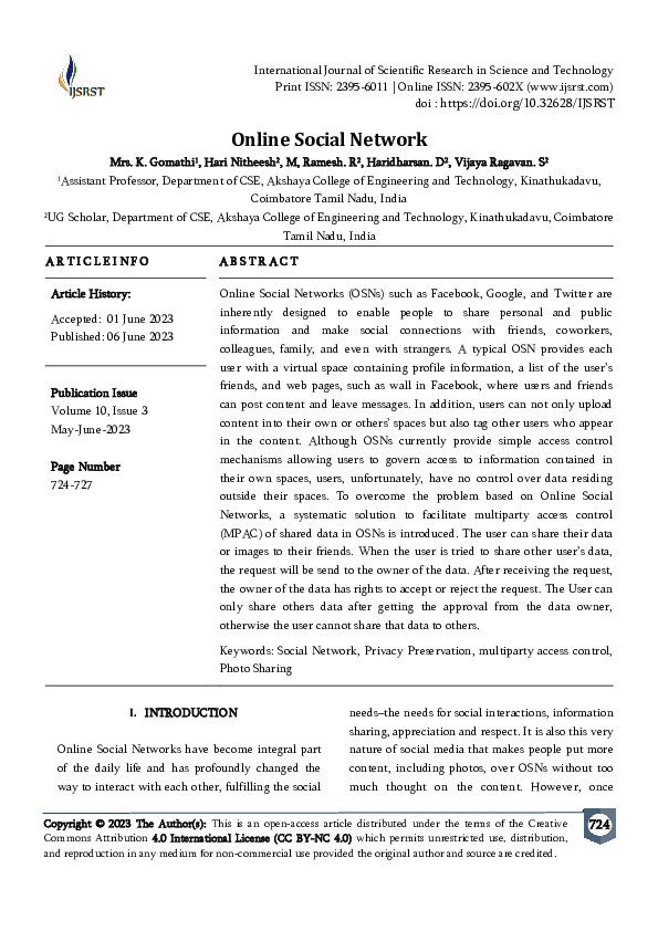 (PDF) Online Social Network
