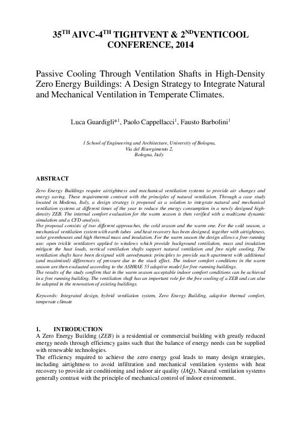 (PDF) Passive Cooling Through Ventilation Shafts in High-Density Zero ...