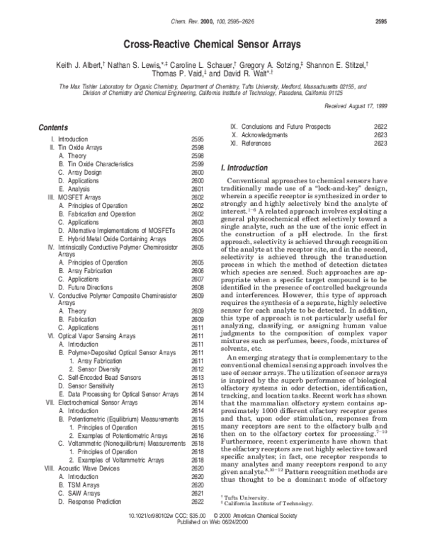 (PDF) Cross-Reactive Chemical Sensor Arrays