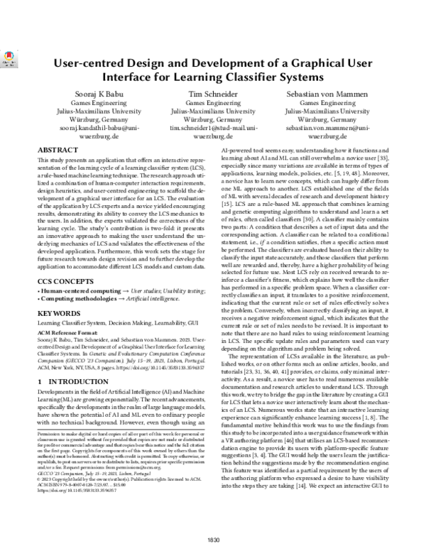 Pdf User Centred Design And Development Of A Graphical User Interface