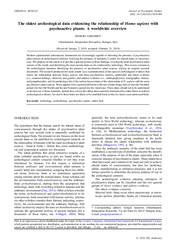 (PDF) The oldest archeological data evidencing the relationship of Homo ...