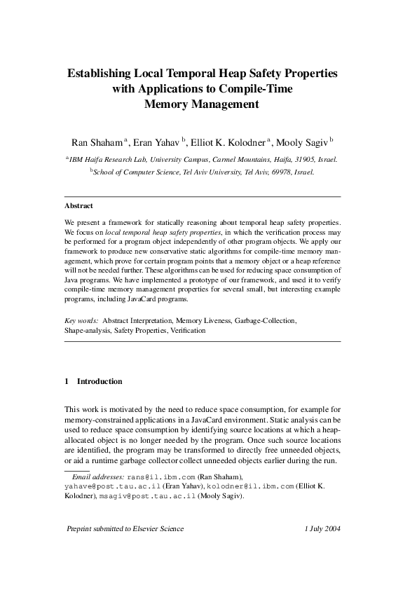 (PDF) Establishing local temporal heap safety properties with ...