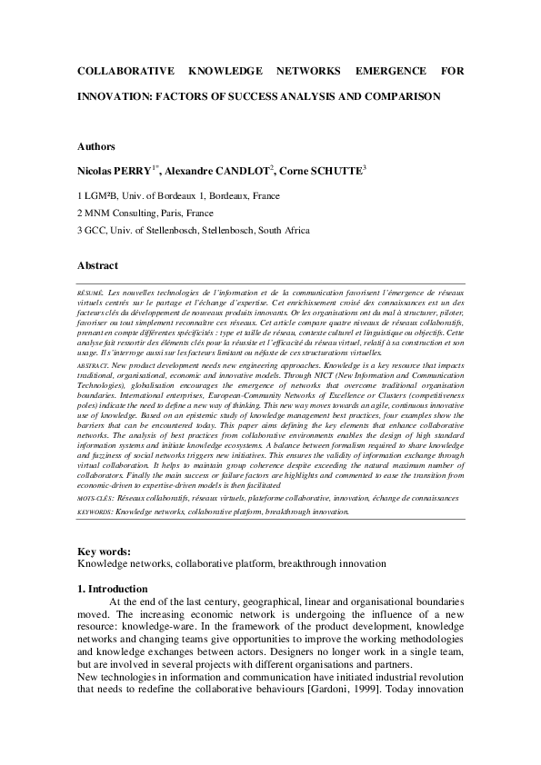 (PDF) Factors of Success Analysis and Comparison