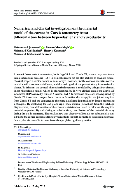 (PDF) Numerical and clinical investigation on the material model of the ...