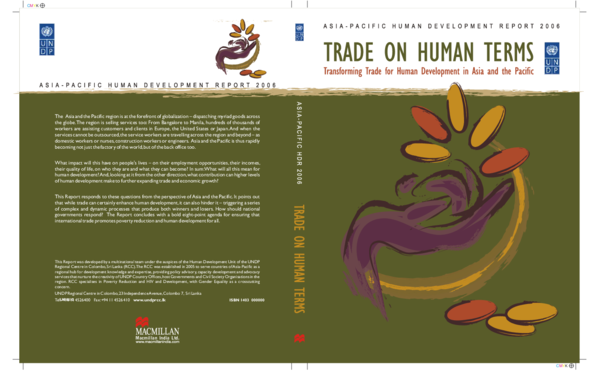 (PDF) ASIA-PACIFIC HUMAN DEVELOPMENT REPORT 2006. Trade on Human Terms ...