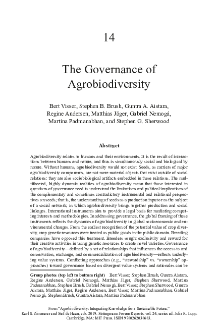 (PDF) The Governance of Agrobiodiversity