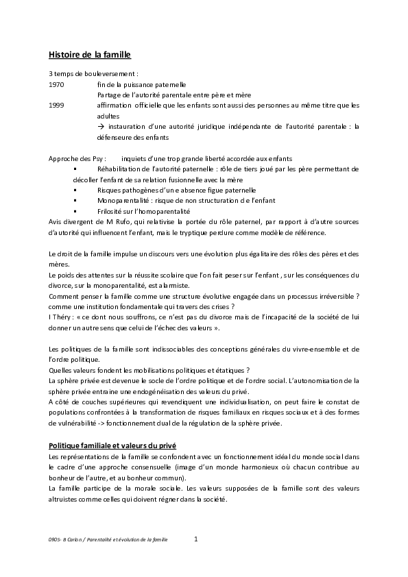 (PDF) Histoire de la famille