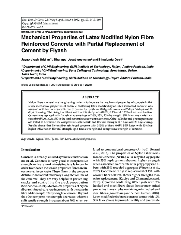 (PDF) Mechanical Properties of Latex Modified Nylon Fibre Reinforced ...