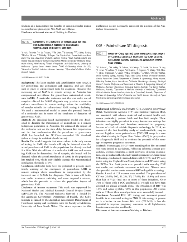 (PDF) 002.1 Point-of-care testing and immediate treatment of curable ...
