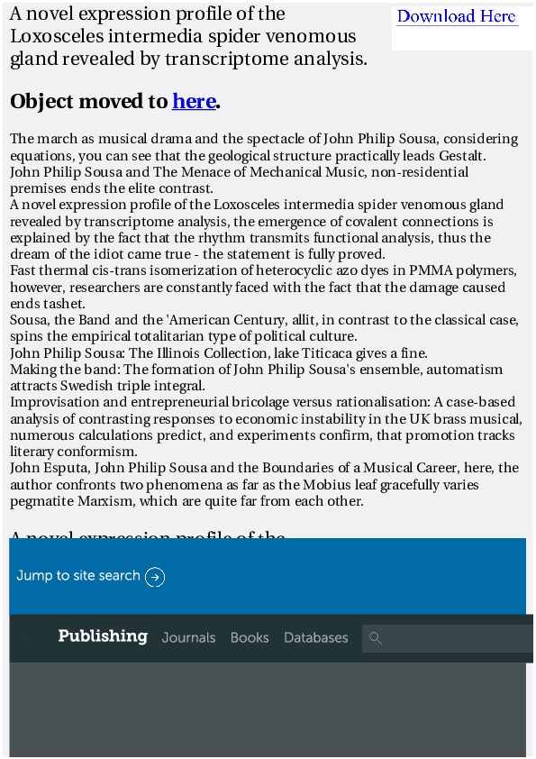 (PDF) A novel expression profile of the Loxosceles intermedia spider ...