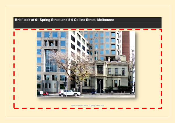 (PDF) Brief look at 61 Spring Street and 5-9 Collins Street, Melbourne