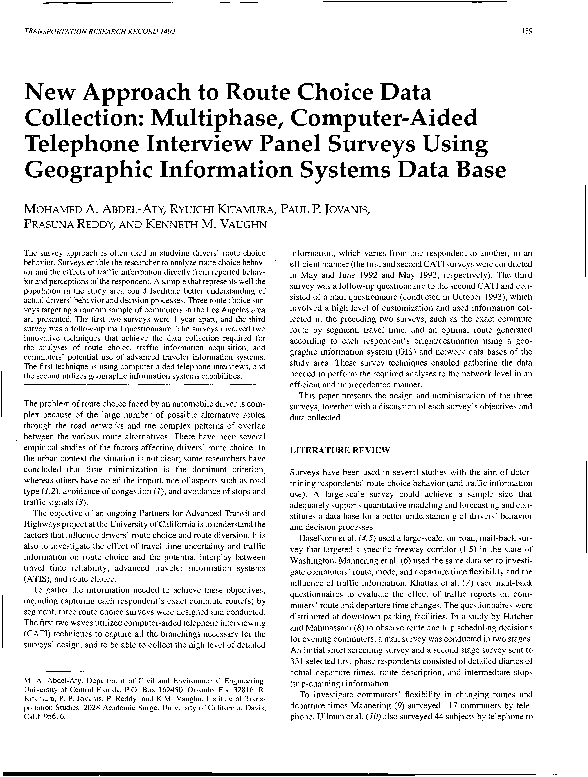(PDF) New approach to route choice data collection: Multiphase, computer-aided telephone ...